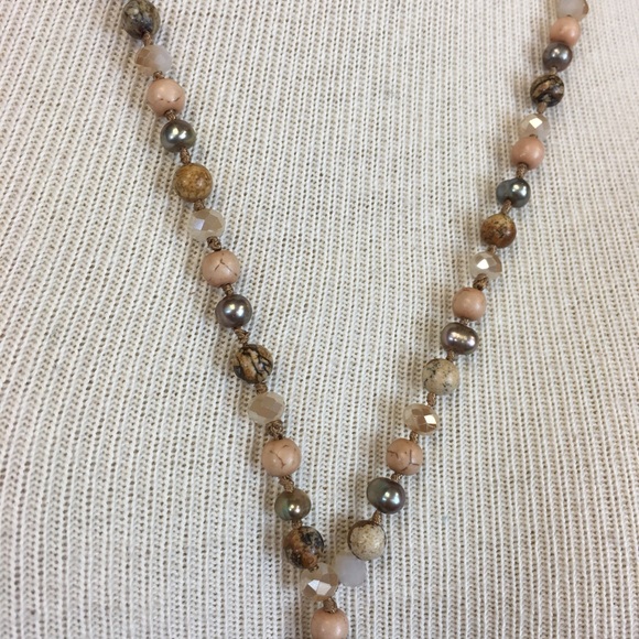 Jewelry | Stone Bead Cord Necklace | Poshmark